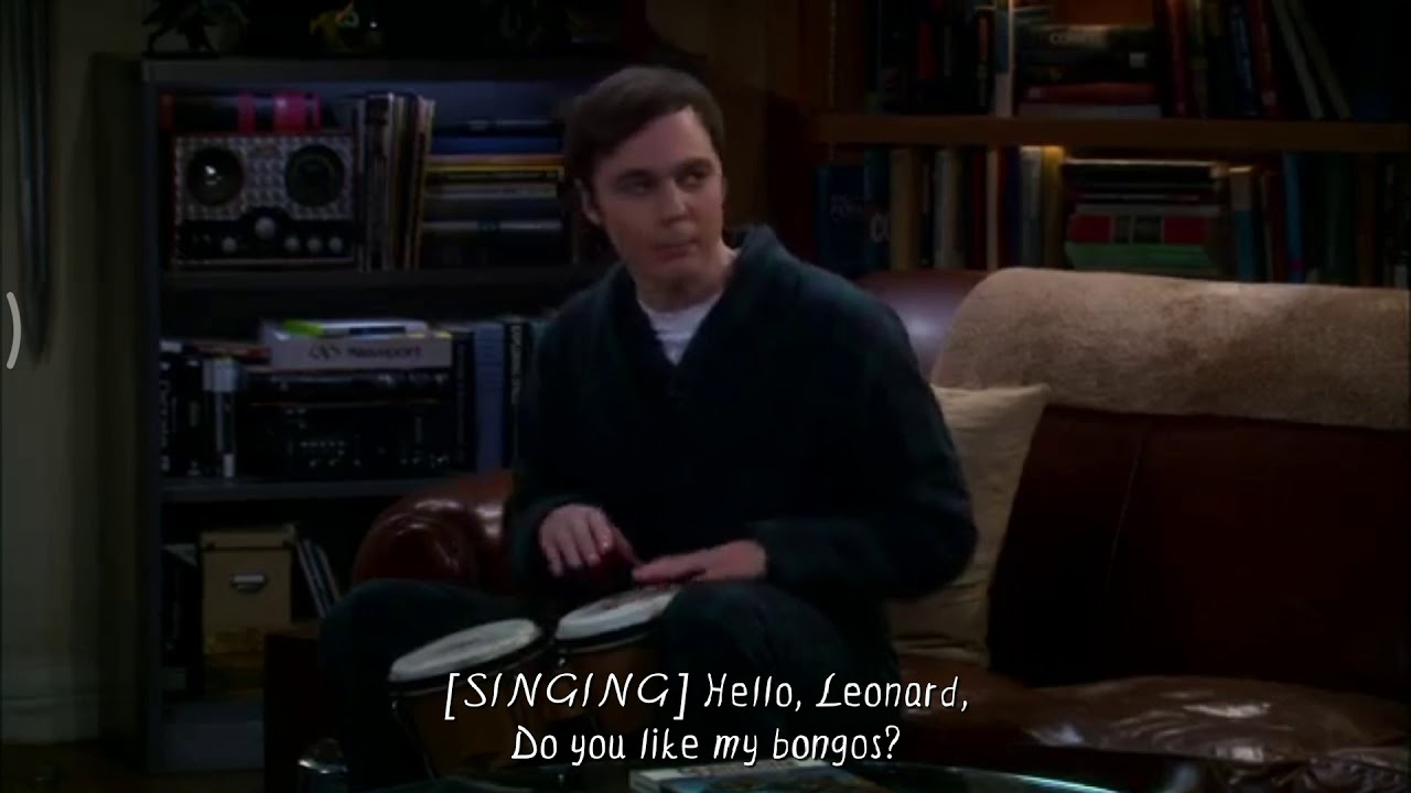 Sheldon plays bongos - YouTube