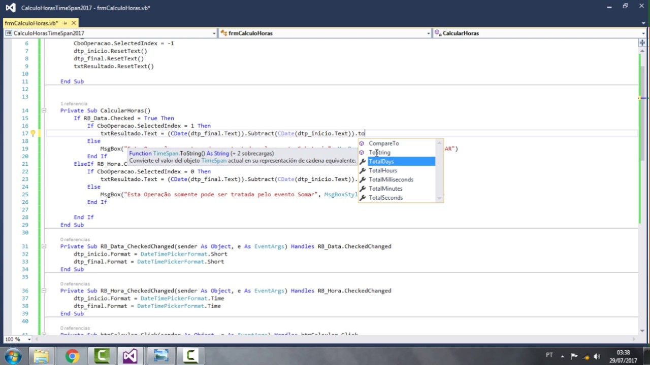 VB.NET 2017 - Calcular Data e Hora com DateTimePicker com Referência de ...