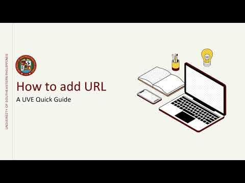 [𝗨𝗩𝗘] How to add URLs - YouTube