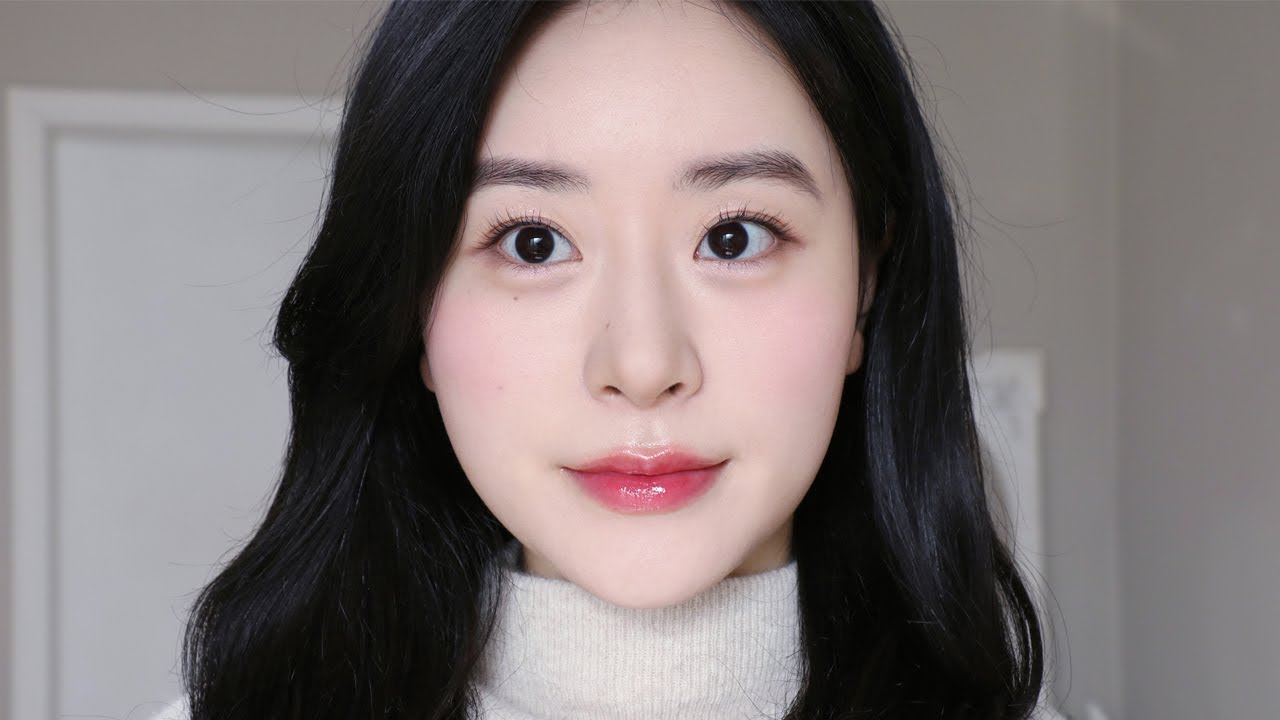 깨끗한 여름 쿨톤 데일리 메이크업 뮤드 글라세 립틴트 오운핑크 And 윈디 트윙클팝 섀도우 팔레트 And 페이스 플래쉬 팔레트