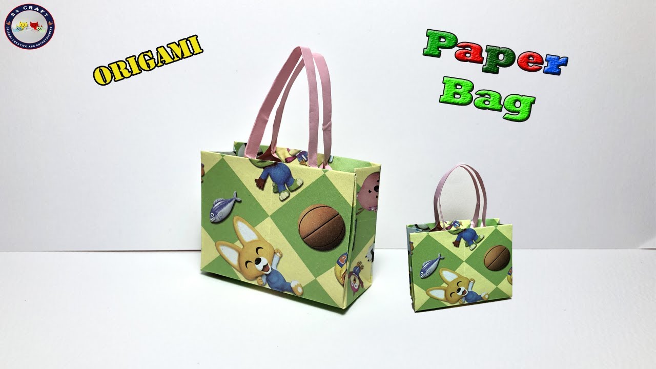 Origami Bag - How to make Origami Bag Paper Easy - YouTube