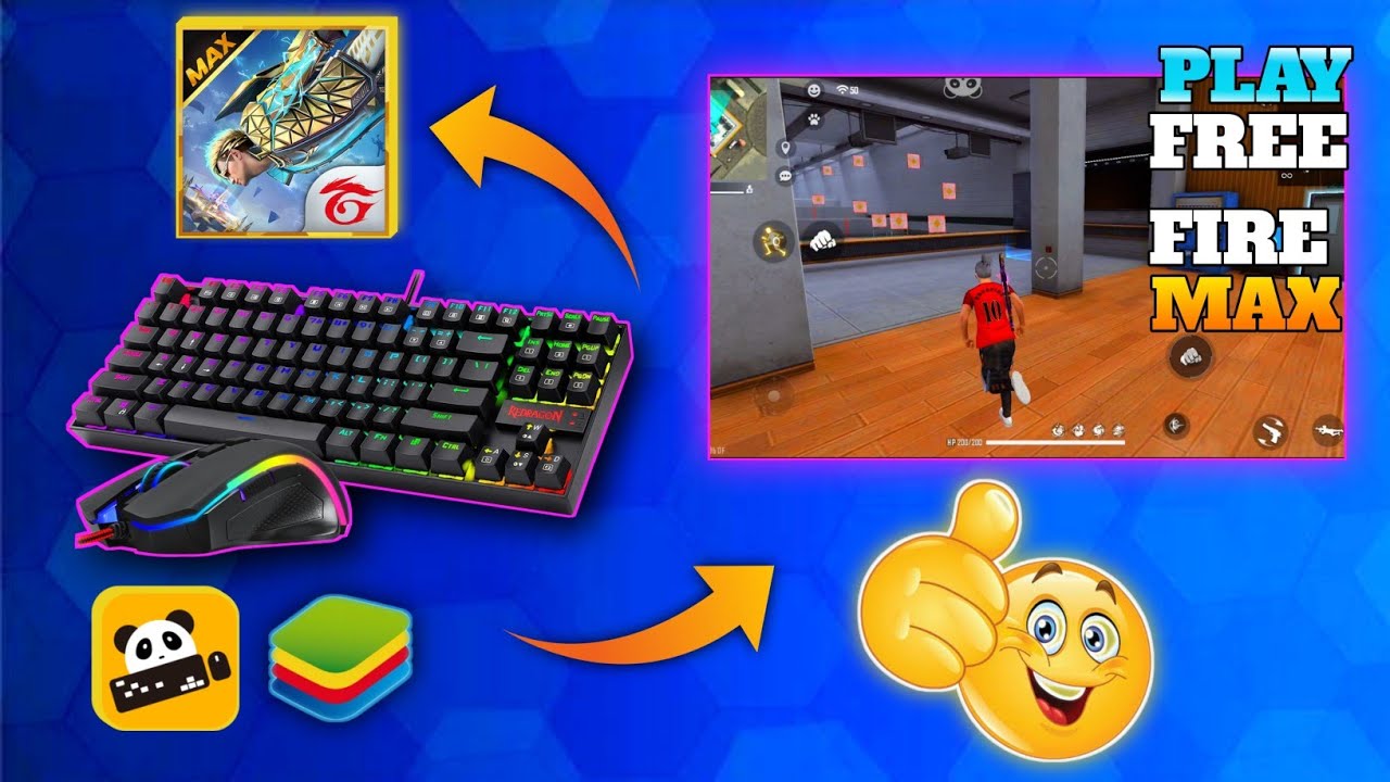 How to Play Free Fire Max with keyboard And Mouse // Panda Mouse Pro ...