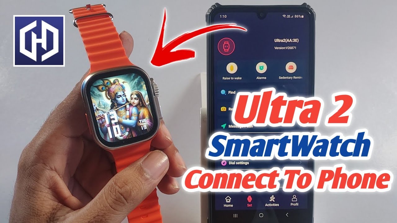 ultra 2 smart watch connect to mobile|ultra 2 watch me photo kaise ...