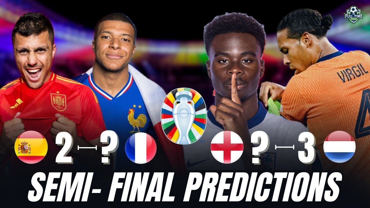 SEMI FINAL SHOCK EURO PREDICTIONS! #euro2024 #football #england #spain ...