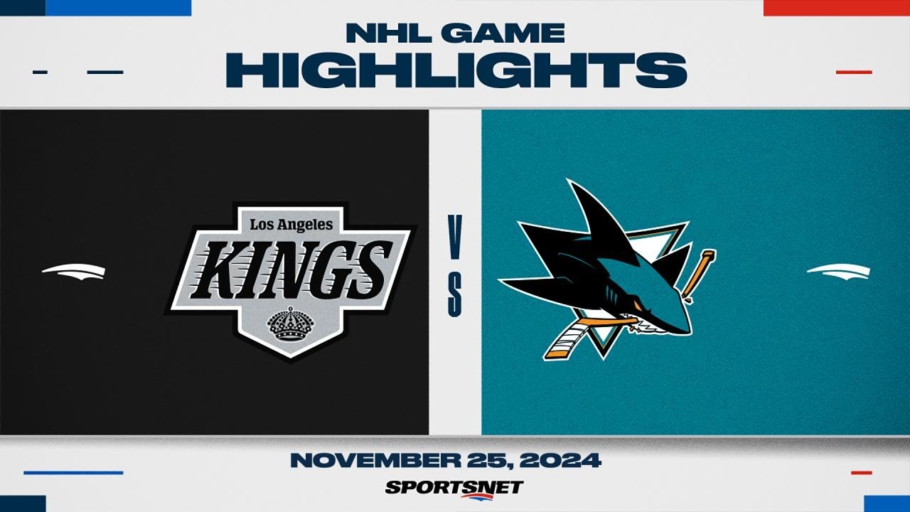 NHL Highlights | Kings vs. Sharks - November 25, 2024 - YouTube