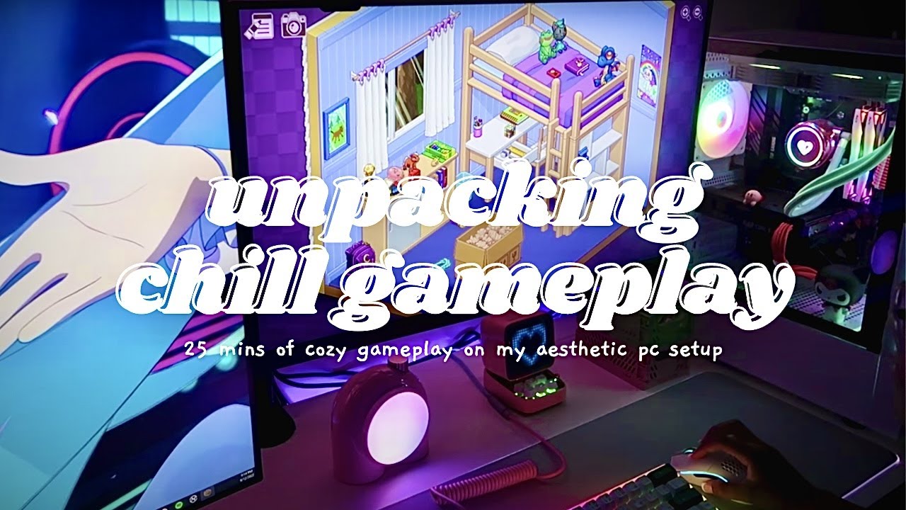 📦 play unpacking with me | 25 mins of cozy gameplay on my aesthetic pc ...