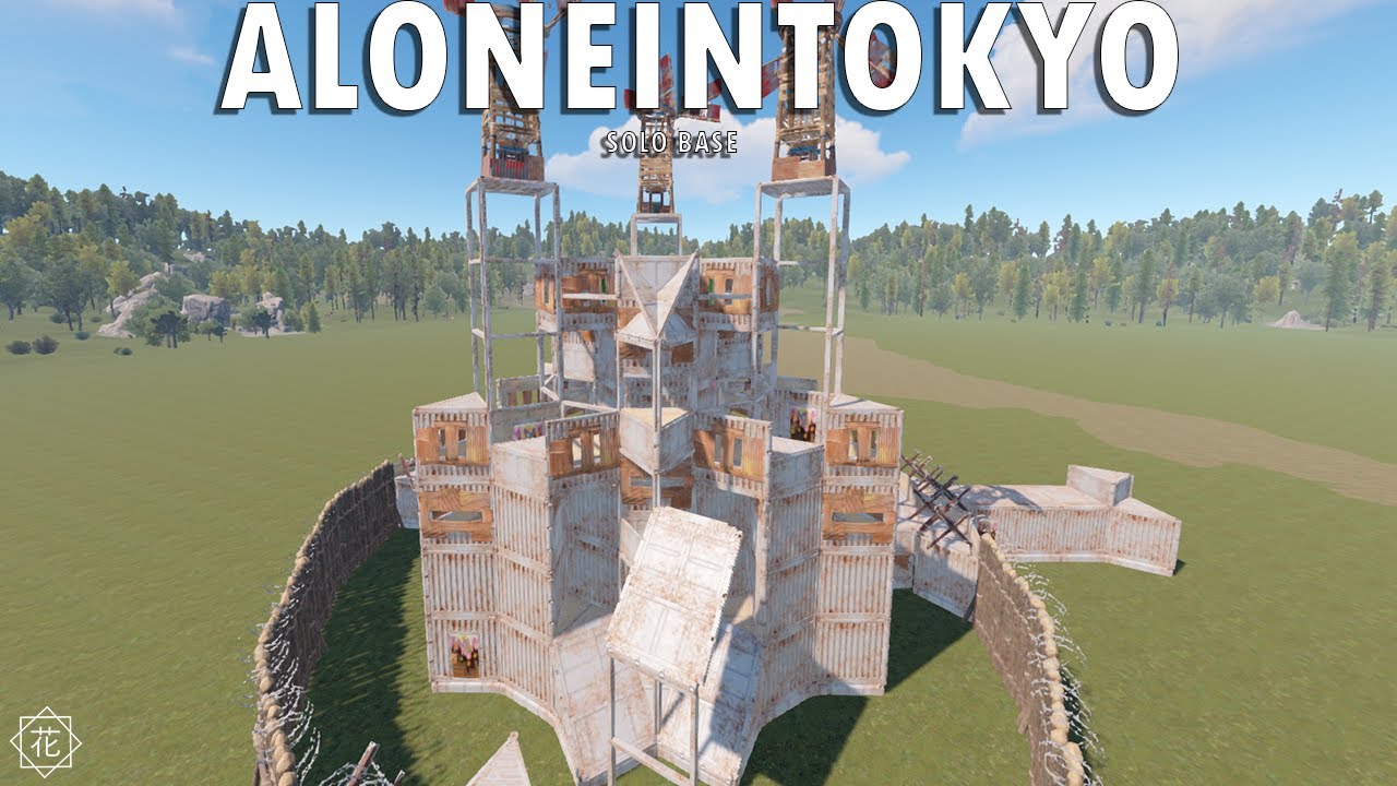 NEW ALONEINTOKYO RUST BASE WITH TURRET PODS | Solo - YouTube