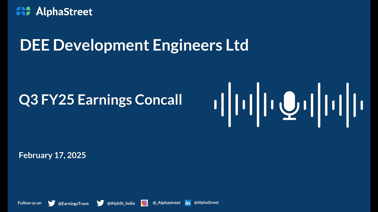 DEE Development Engineers Ltd Q3 FY2024-25 Earnings Conference Call ...