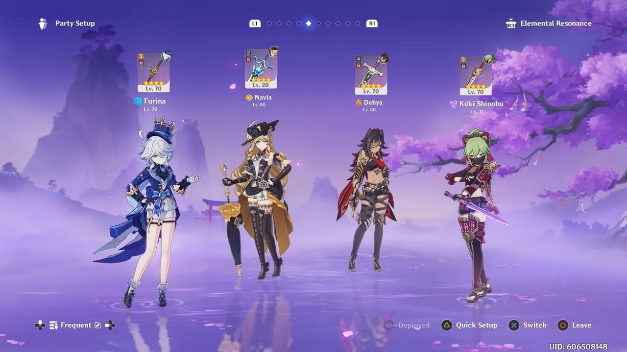 Genshin Impact Combat Demo (𝐖𝐨𝐫𝐥𝐝 𝐋𝐯𝐥 𝟓, 𝐀𝐑 𝟒𝟓): Furina + Navia + Dehya ...