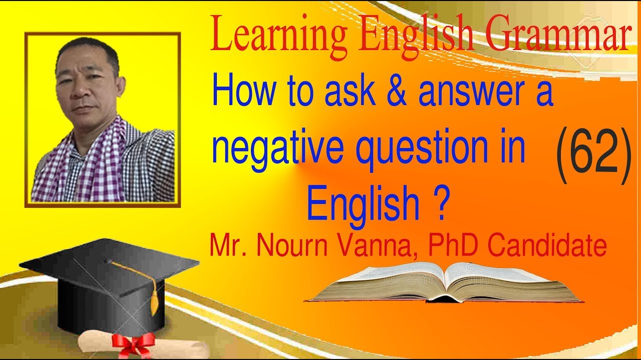 How to ask and answer a negative question in English? (62) - YouTube
