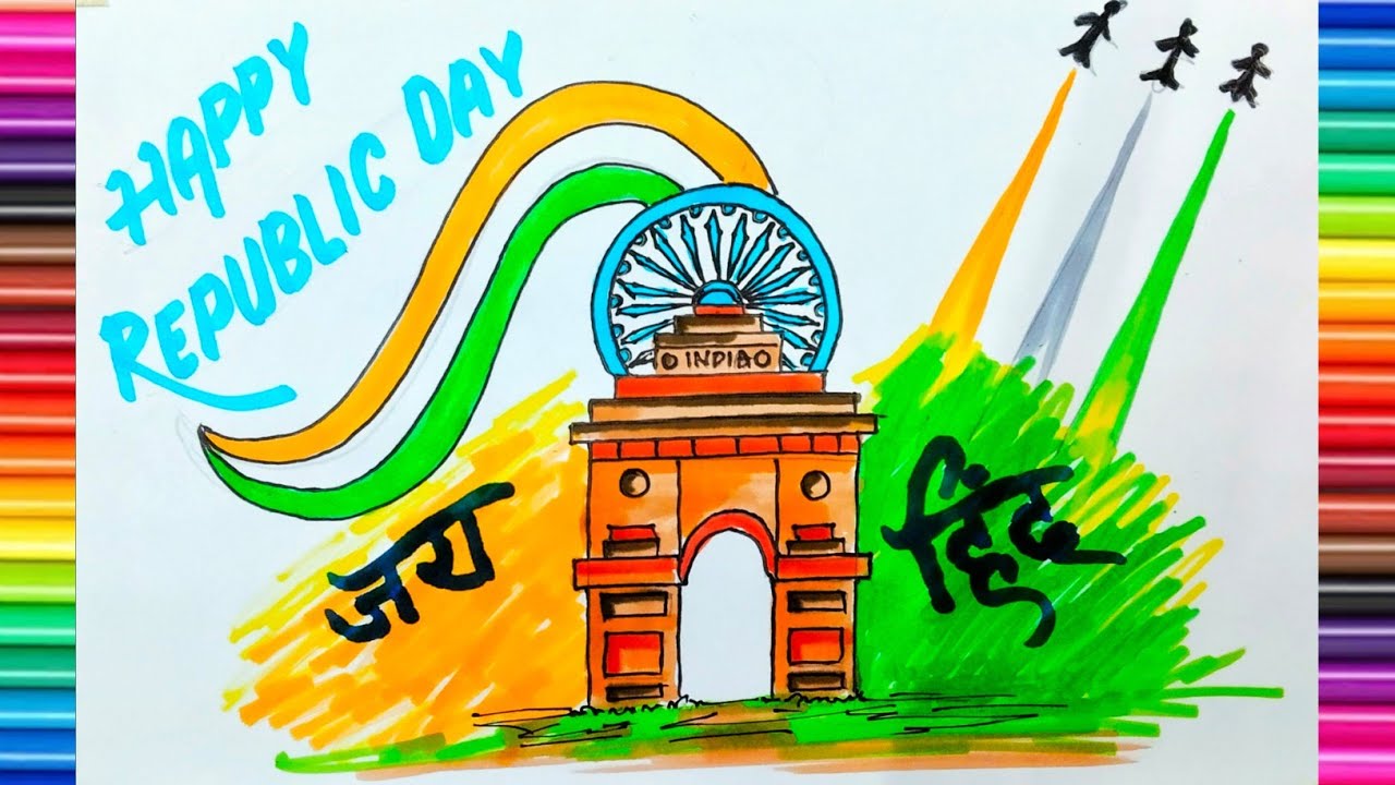 Republic Day Beautiful Drawing Easy/How To Draw Republic Day Drawing ...