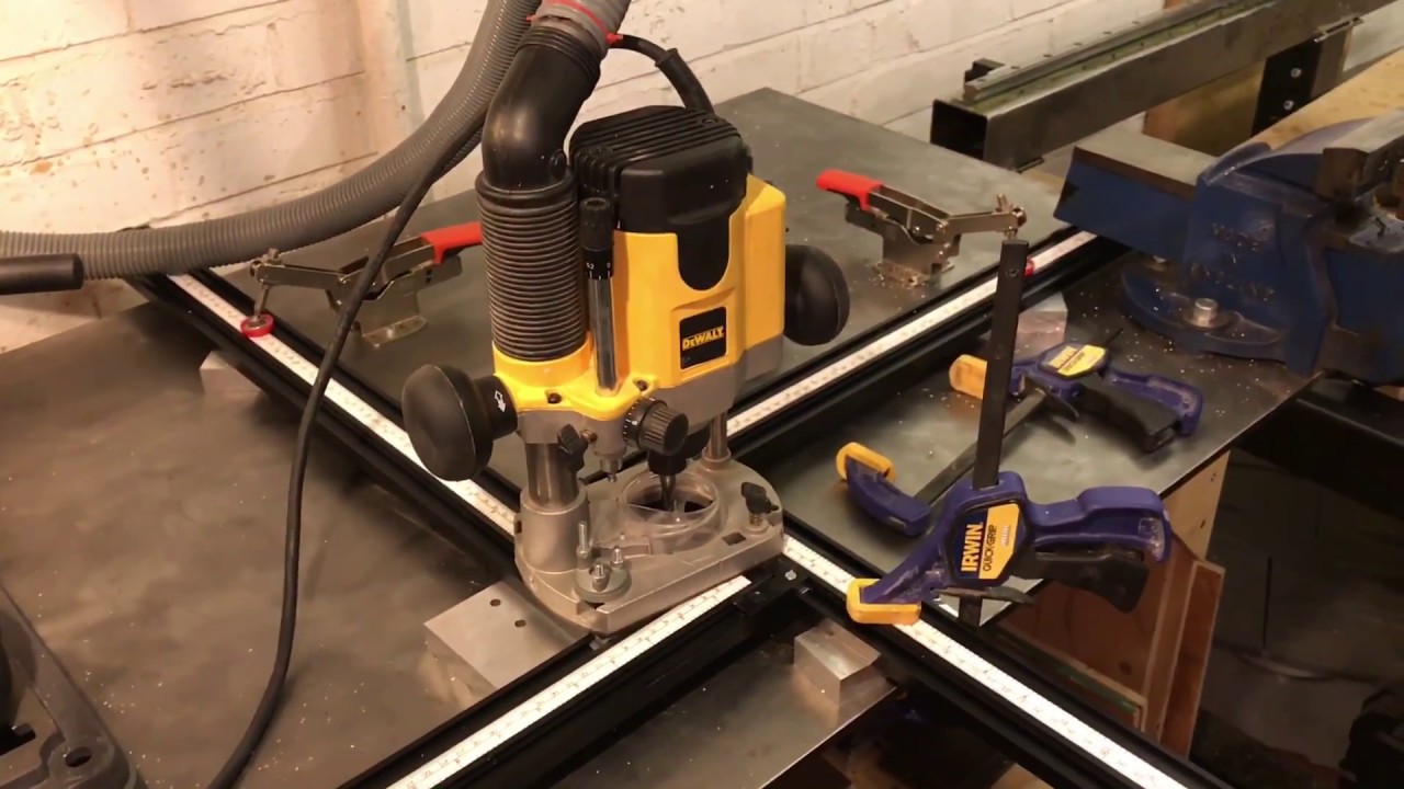 Routing Pockets in Aluminium Plate - Part 1- make CNC stepper mounts ...