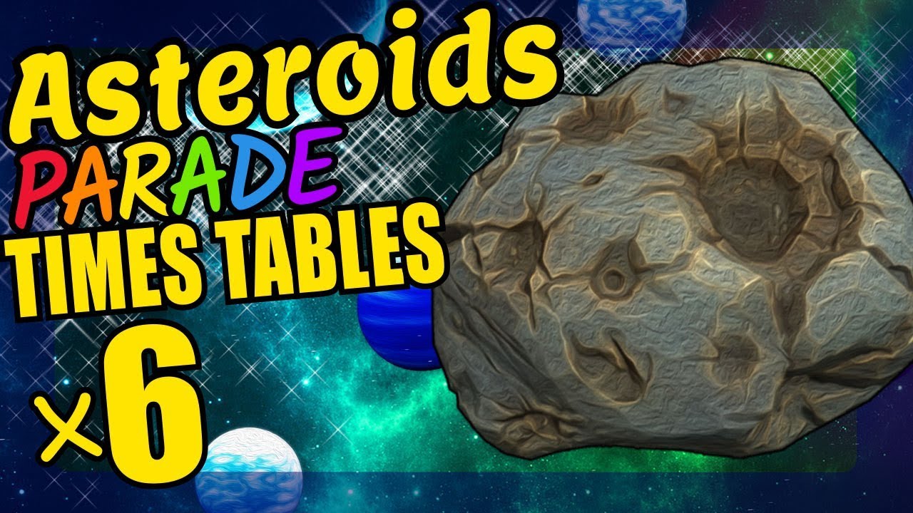 Asteroids Teaching Multiplication Times Tables x6 Educational Math ...