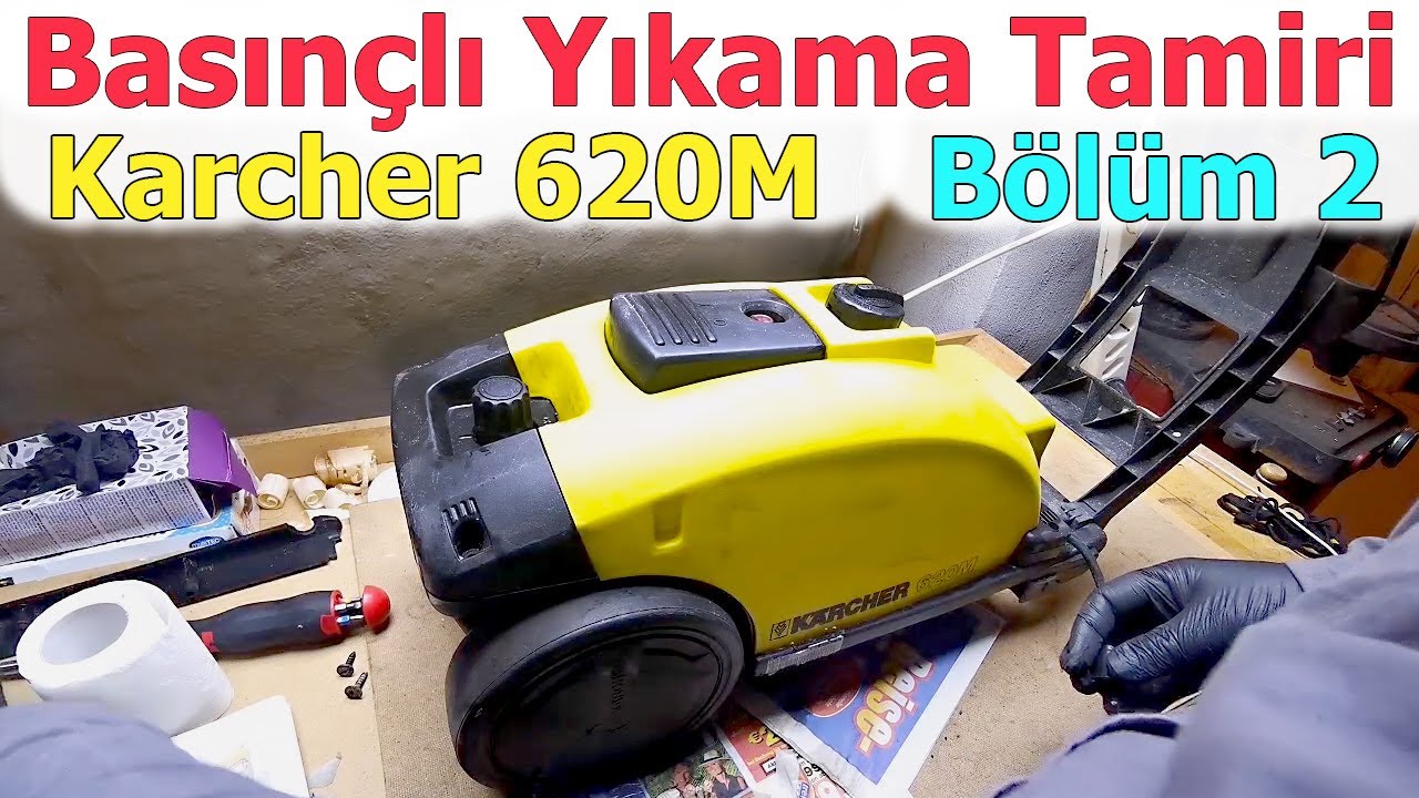 Basınçlı Yıkama Makinesi Tamiri. Nasıl Sökülür? Bölüm 2. Karcher K 620M ...