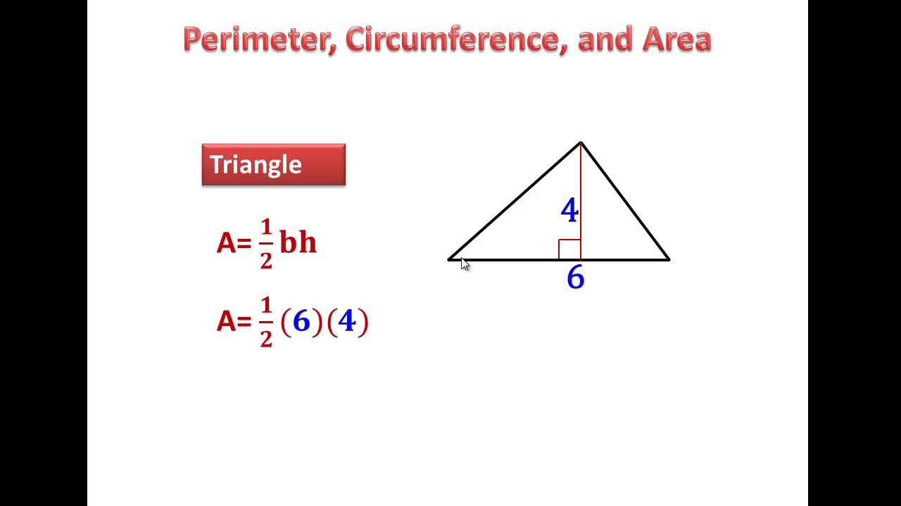 chapter 1 section 8 Perimeter, Circumference, and Area - YouTube