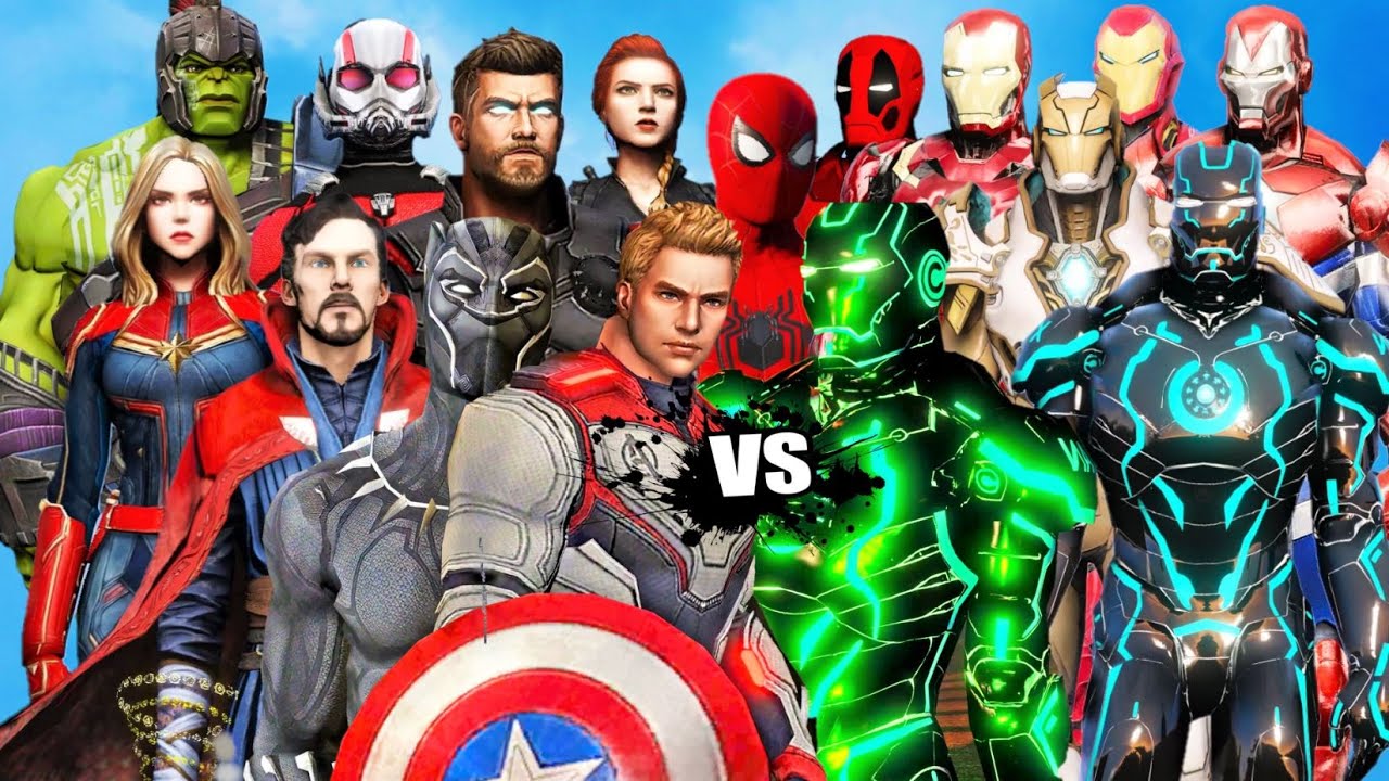 THE AVENGERS MARVEL COMICS vs TEAM IRON-MAN - YouTube