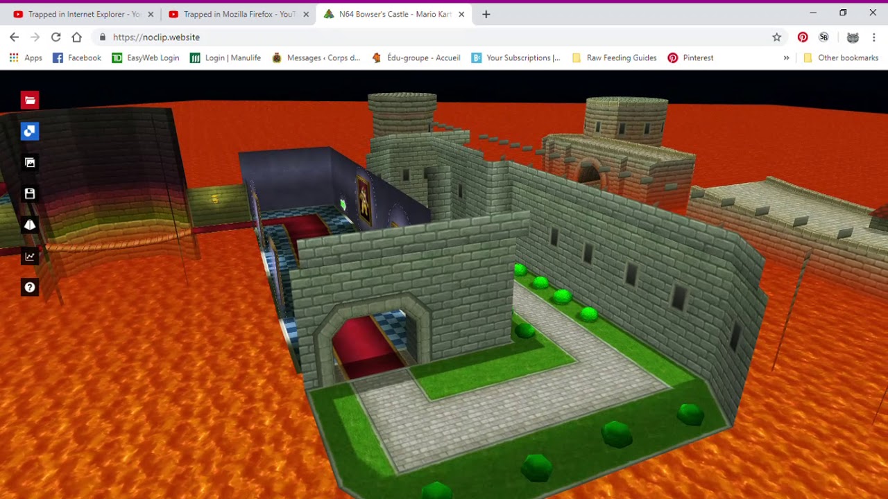 noclip.website mario kart wii and mario kart doubledash out of bounce ...