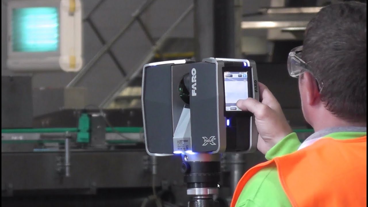 Packaging line 3D scan service - YouTube