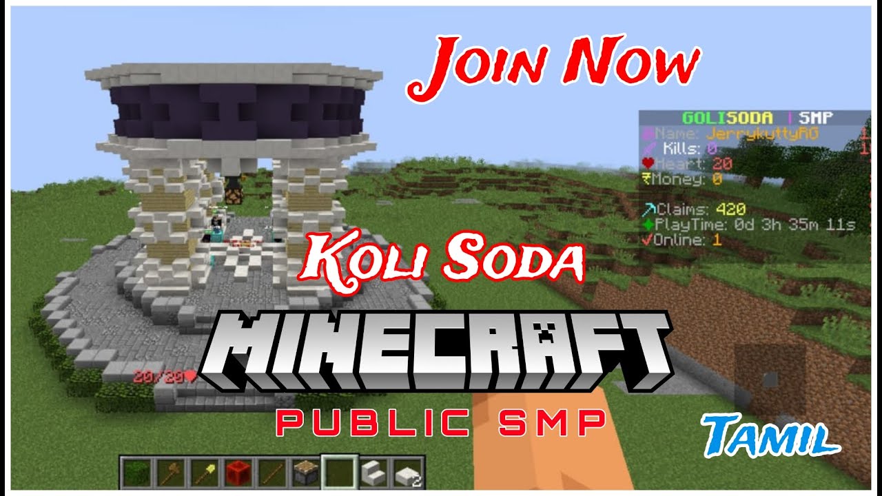 Minecraft Free Public Server Tamil | Free SMP Tamil | Koli Soda SMP ...