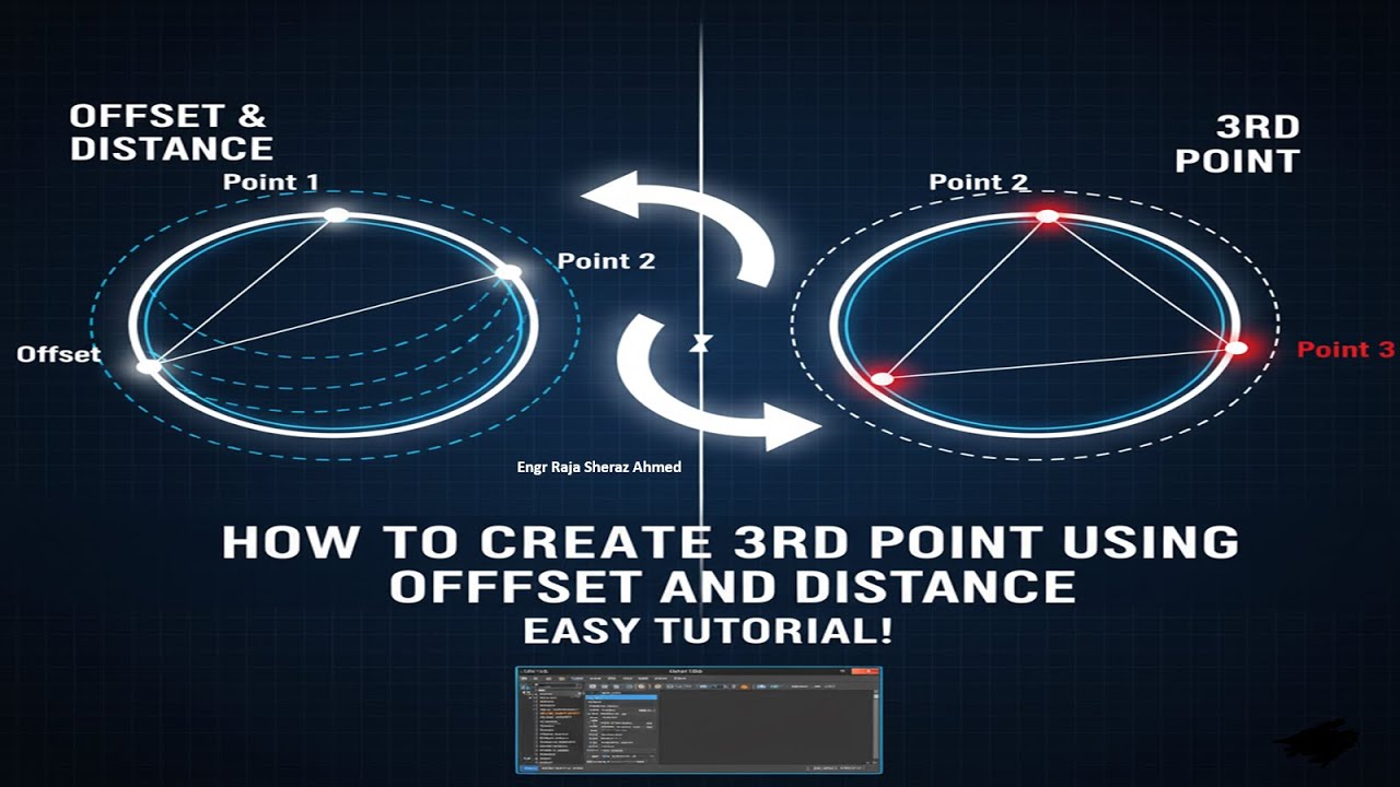 How to create 3rd point using offset and distance - YouTube