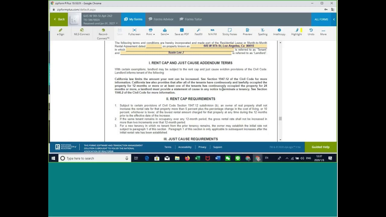 Rent Cap and Just Cause Eviction Addendum 20200106 2003 1 - YouTube