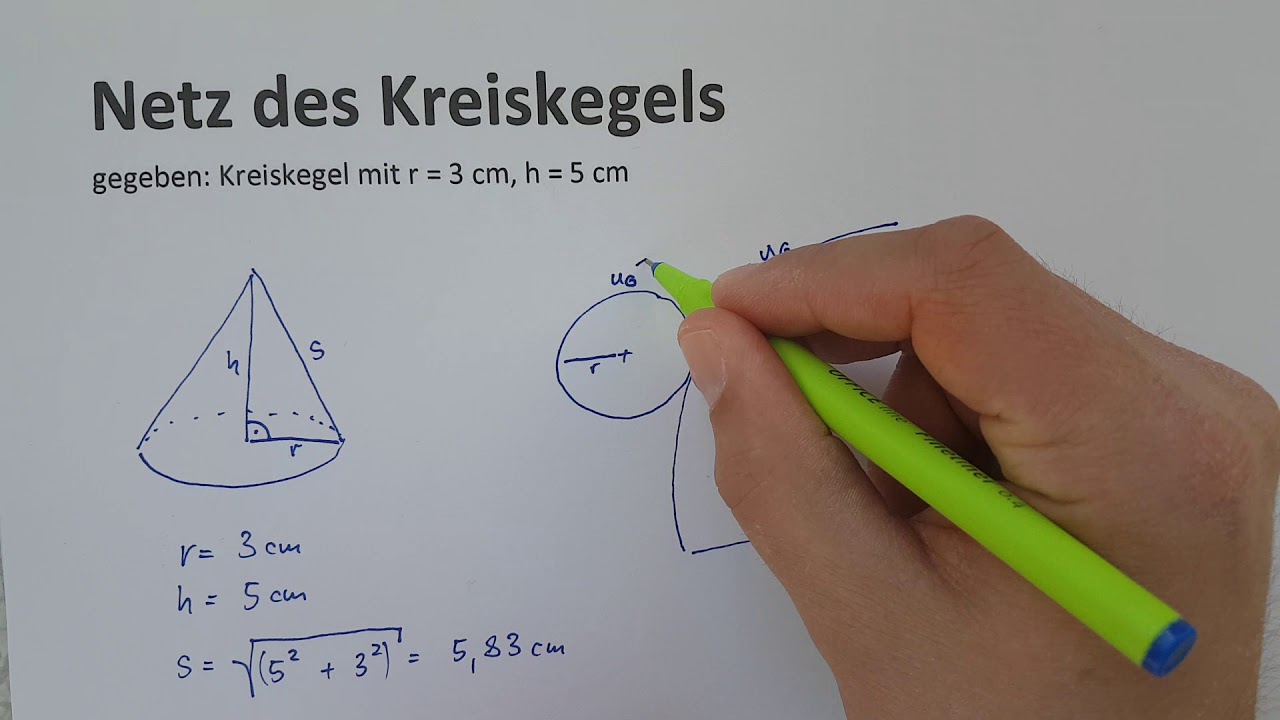 Netz des Kreiskegels - YouTube