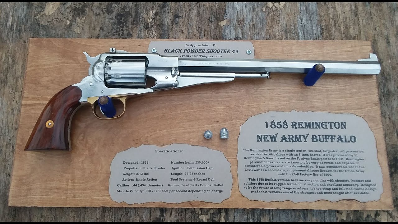 Black Powder Revolver Custom Plaques by Wood 'n Lead Products - YouTube