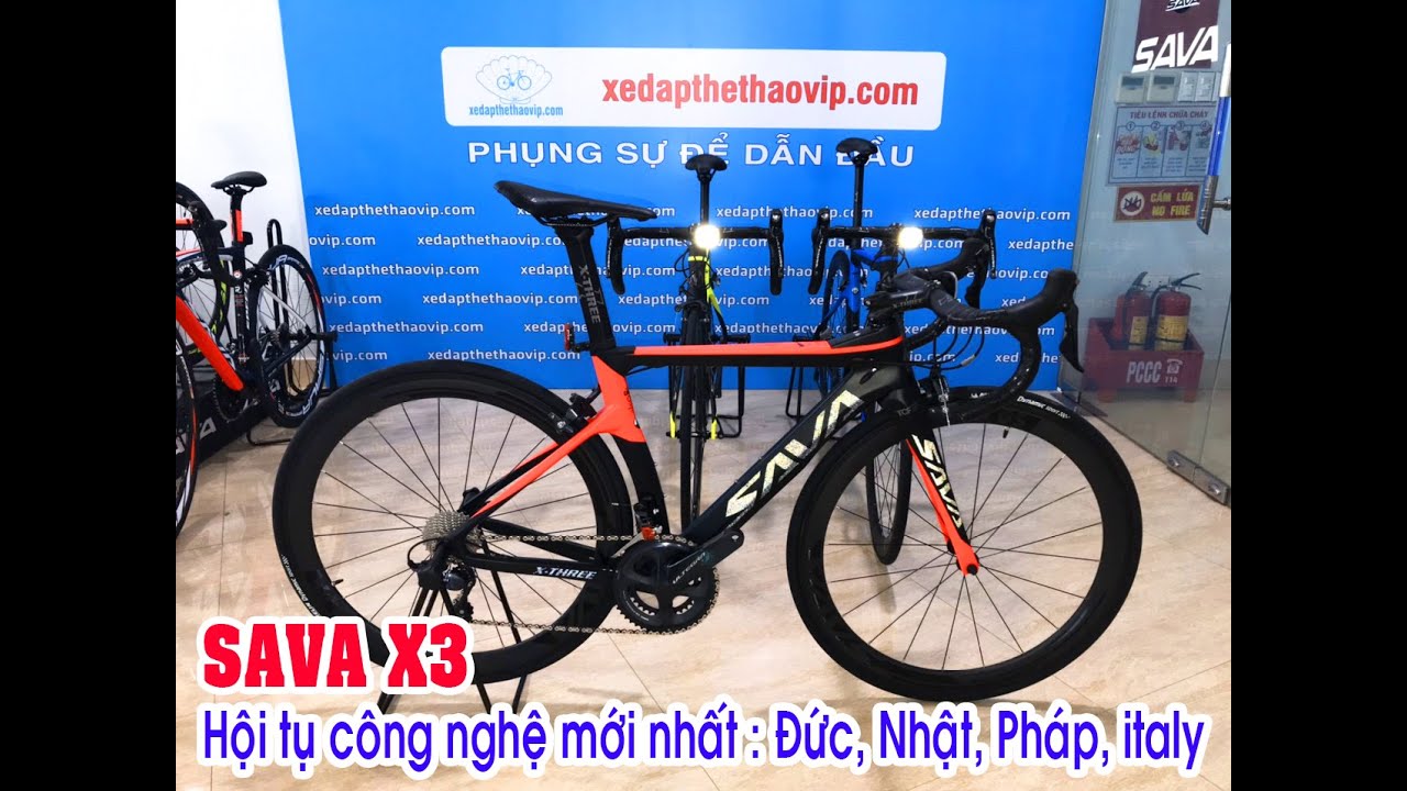 SAVA X3 ĐỈNH CAO CÔNG NGHỆ Xe đạp đua ĐỨC | X3 màu đen đỏ sang trọng ...