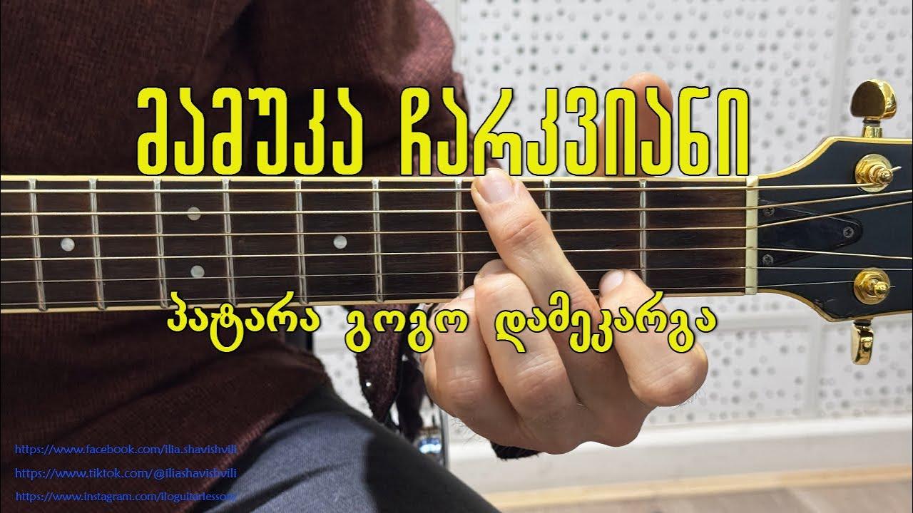მამუკა ჩარკვიანი - პატარა გოგო დამეკარგა Mamuka Charkviani - Patara ...