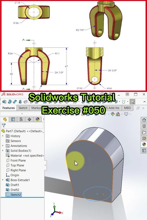 Solidworks Tutorial Exercise 050 Youtube