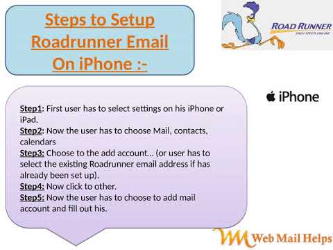 +1-877-637-1326 | How to setup Roadrunner email on Iphone? - YouTube