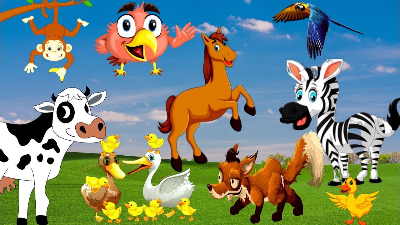 familiar animals 5e, familiar animals in the world macaw,fox,cow, horse ...
