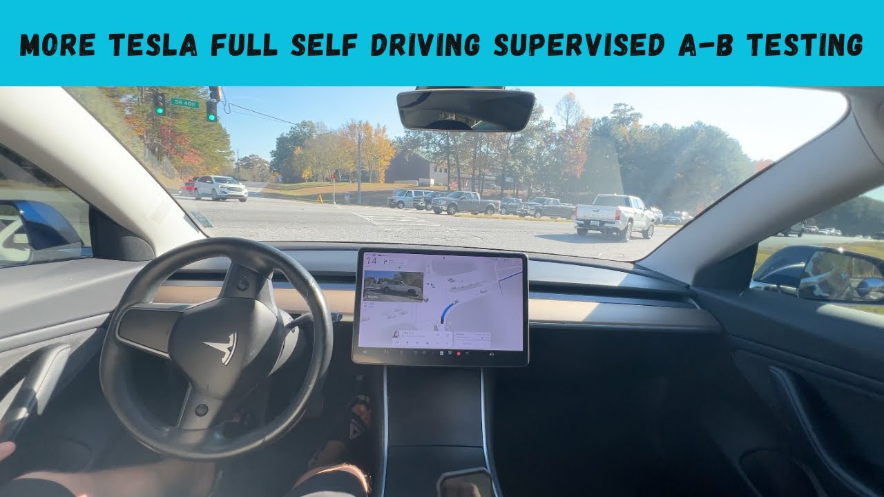 More Tesla Full Self Driving Supervised A-B Testing - YouTube