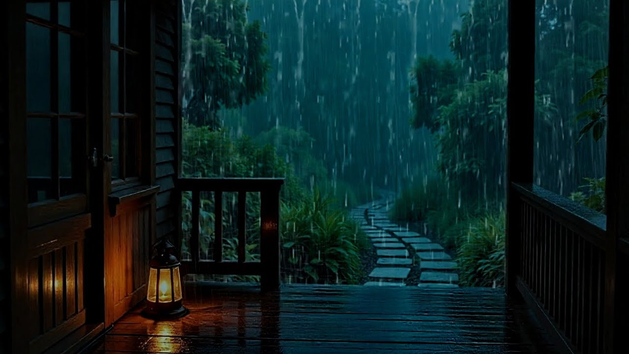 Calming Rain Sounds for Sleep - Ultimate Rainstorm on Porch to Clear ...