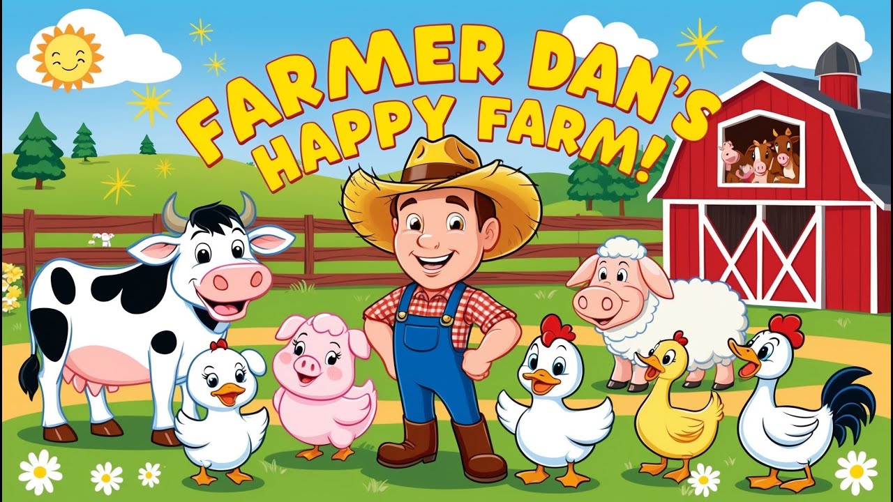 Farmer Dan's Happy Farm | Fun & Educational Kids Rhyme | Animal Songs ...
