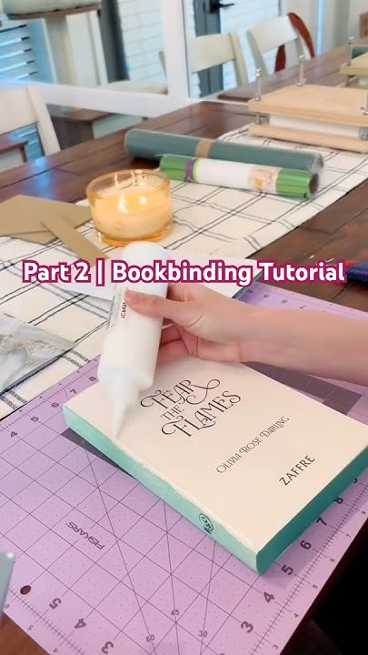 Part 2 | Bookbinding Tutorial - gluing on your endpapers and building your book spine # ...