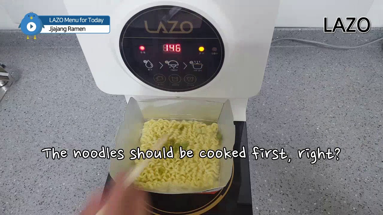 [LAZO] How to cook Jjajangramen (liquid sauce type) with cooking ...