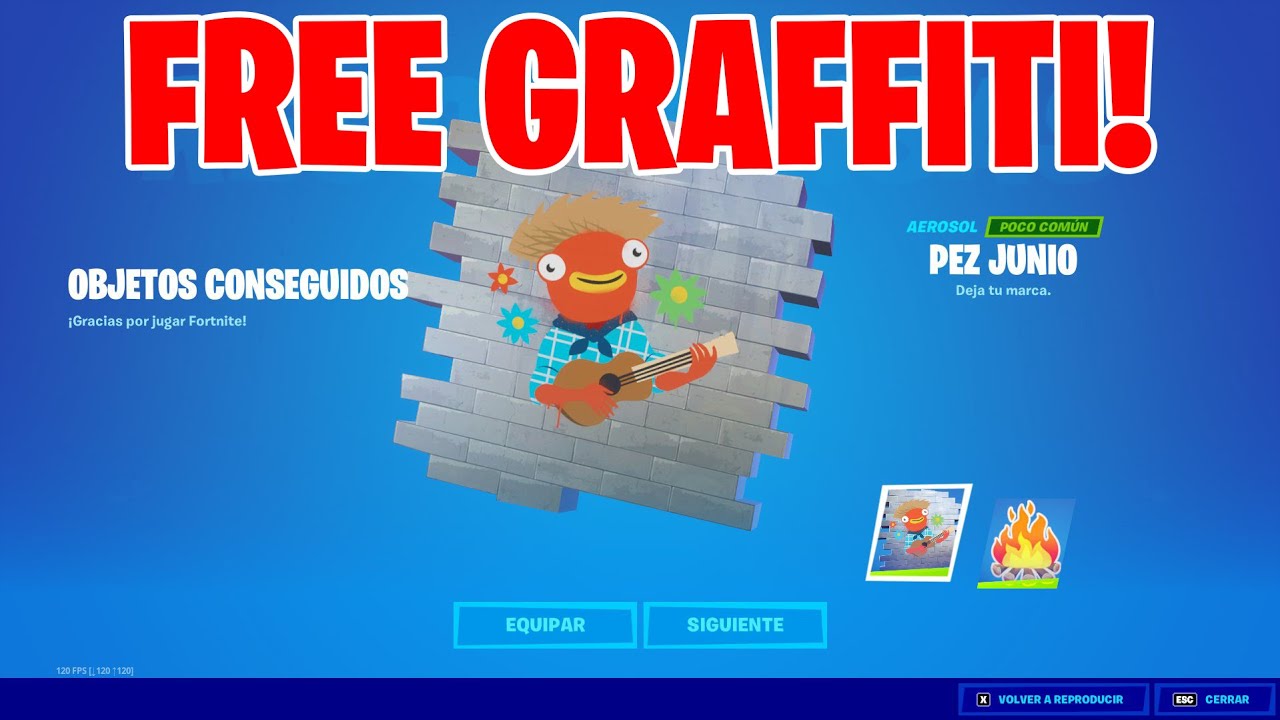 Fortnite How To Get FREE Fishtick GRAFFITI code and Campfire Emoji ...