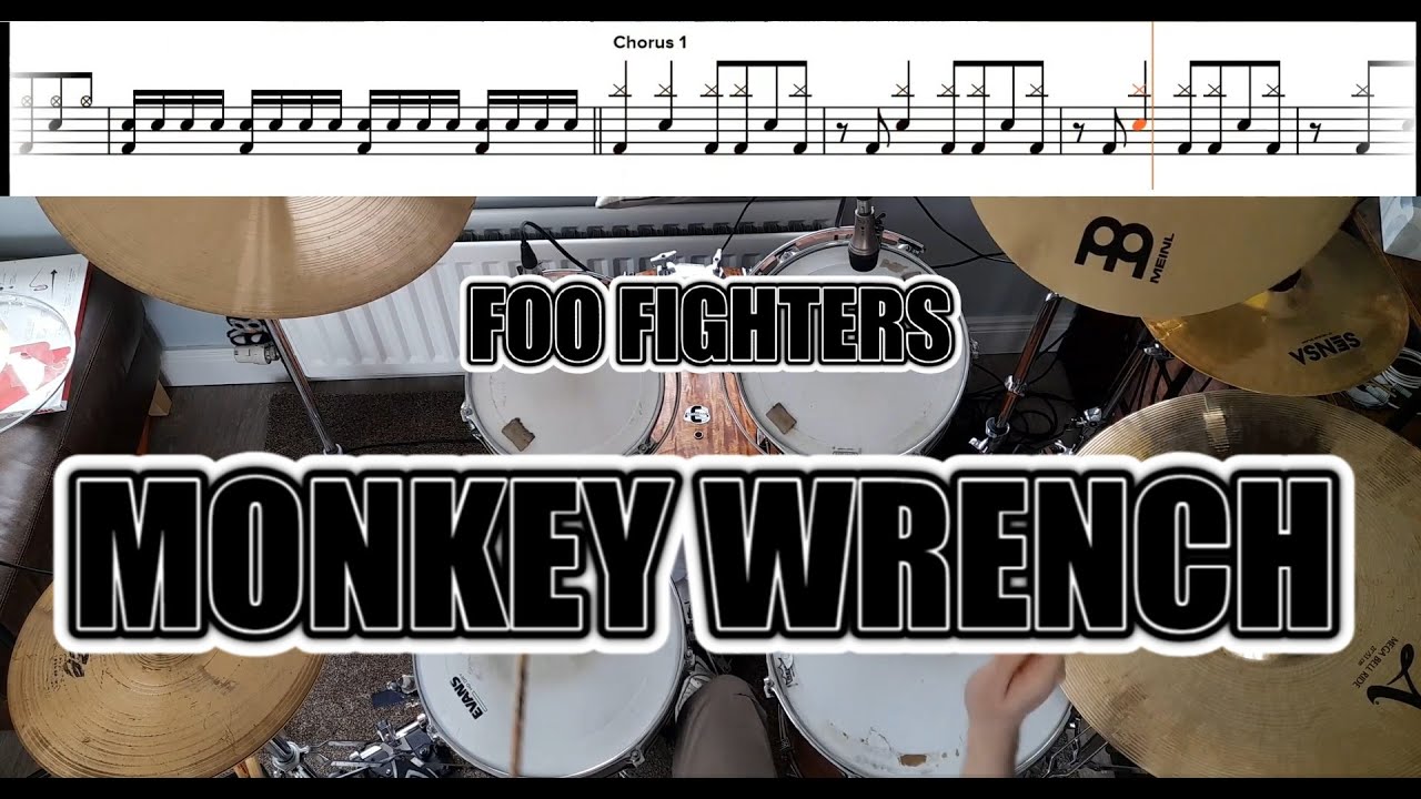 Foo Fighters - Monkey Wrench - Drum Cover With TABS - YouTube