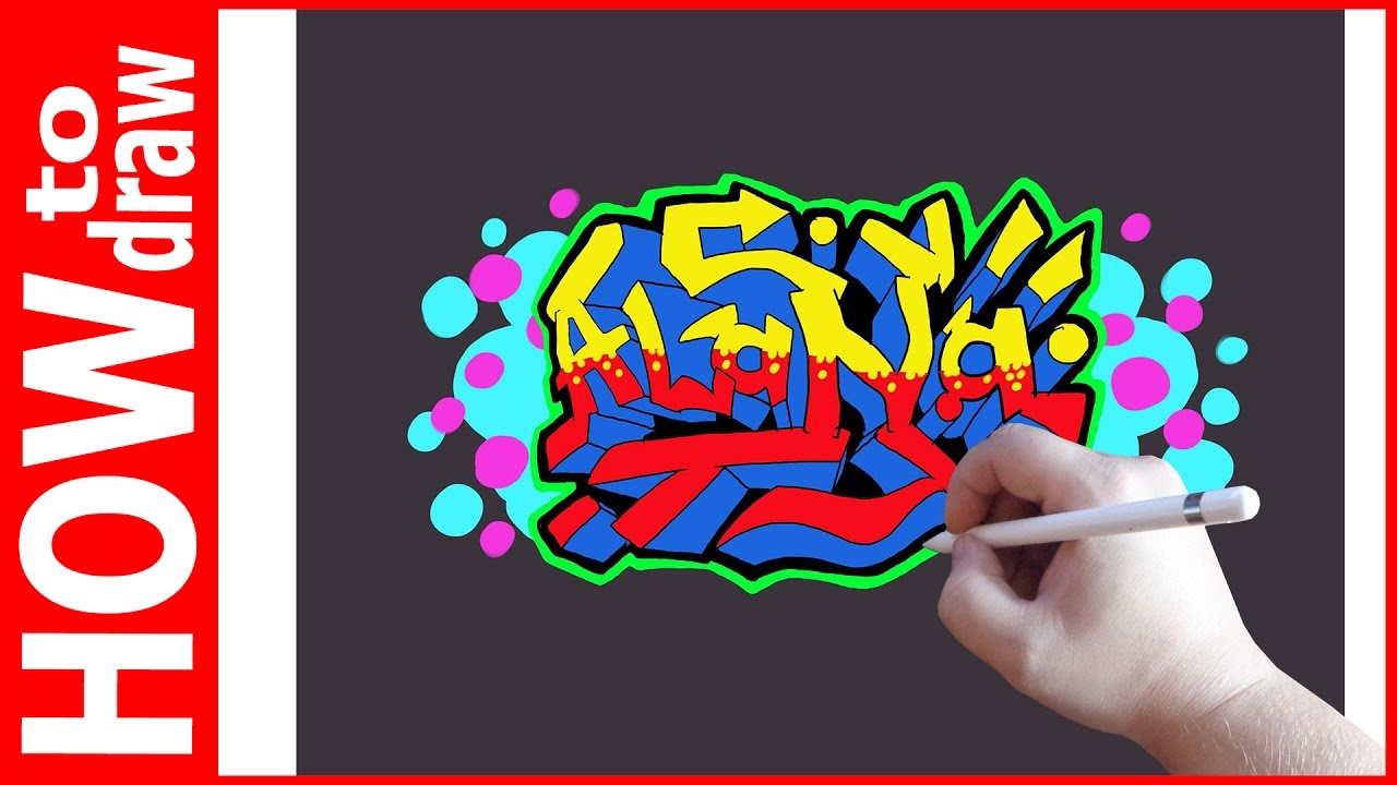 How to draw graffiti name ALANA - YouTube