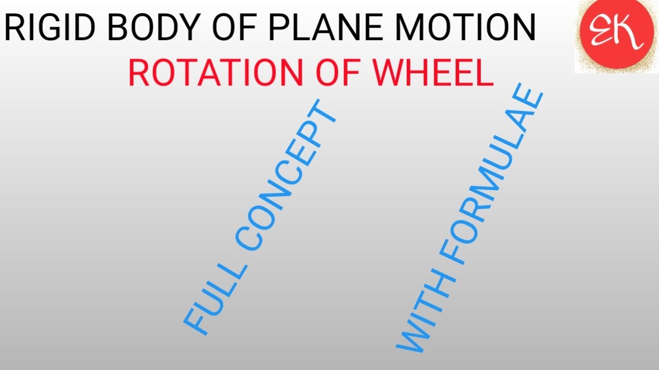 ROTATION OF WHEEL RIGID BODIES OF PLANE MOTION APPLIED MECHANICS-II ...