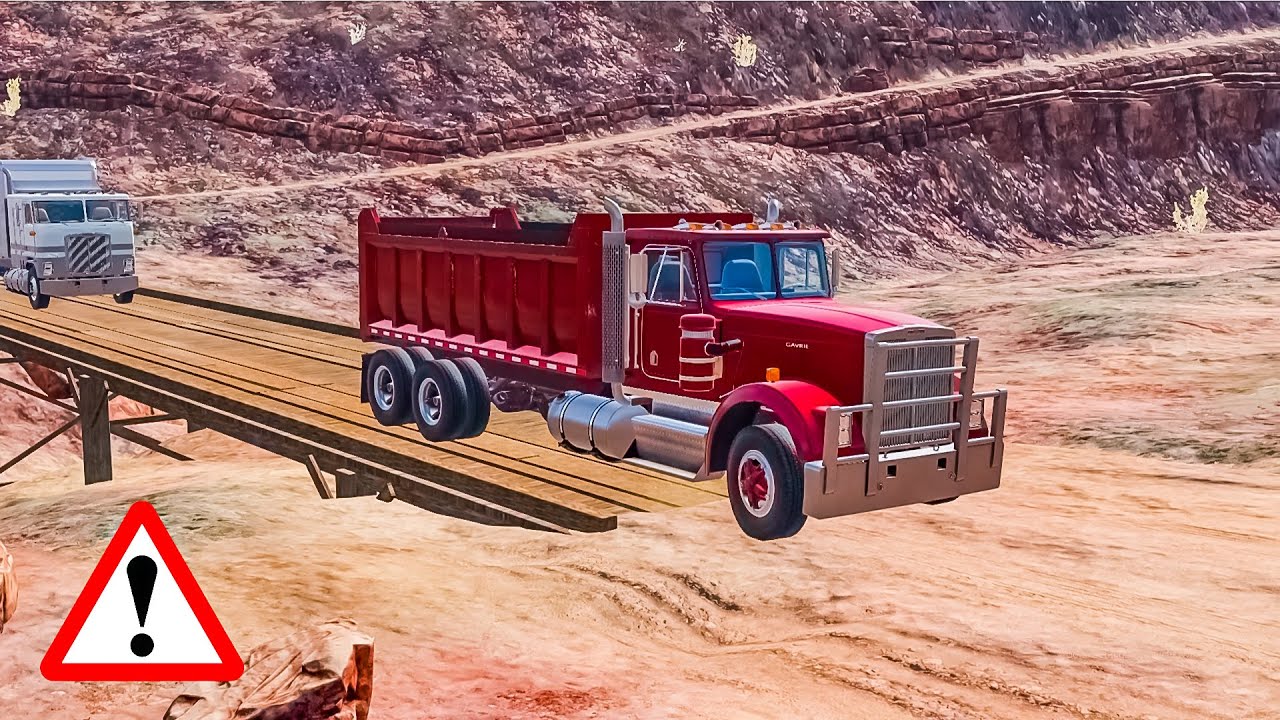 T Series Remastered Trucks - Fleeing through Utah | BeamNG Drive - YouTube