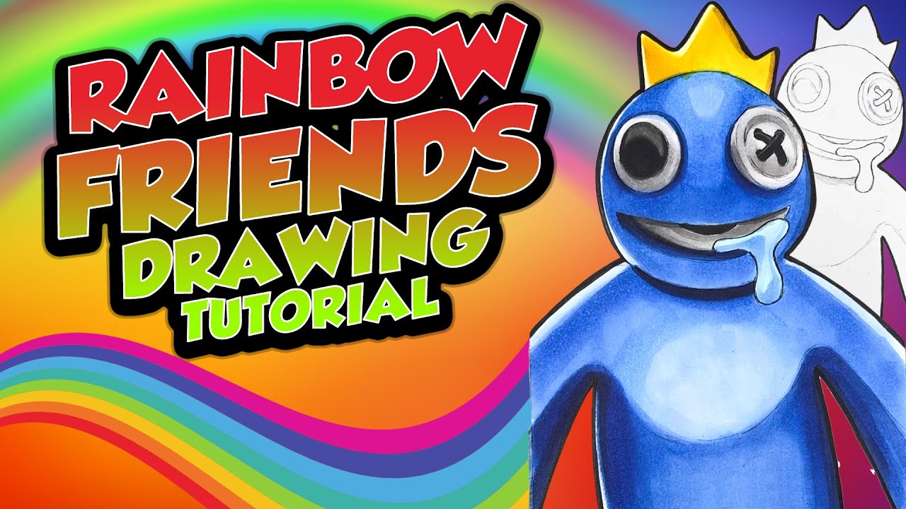 How to Draw Rainbow Friends Blue Step by Step [ Cartoon Drawing ...