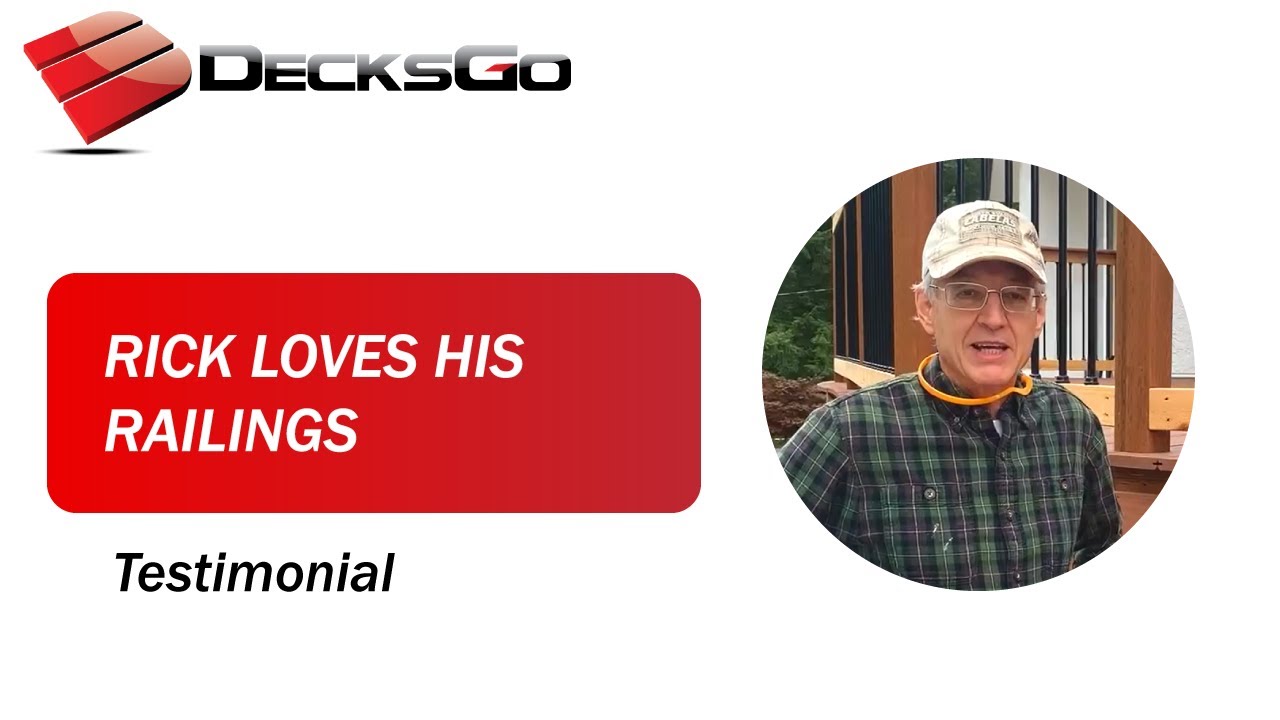 Rick shows off his Snap n Lock railing and composite deck. - YouTube