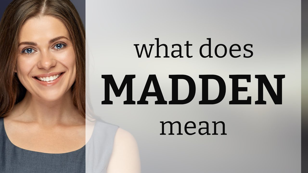 Madden | what is MADDEN definition - YouTube