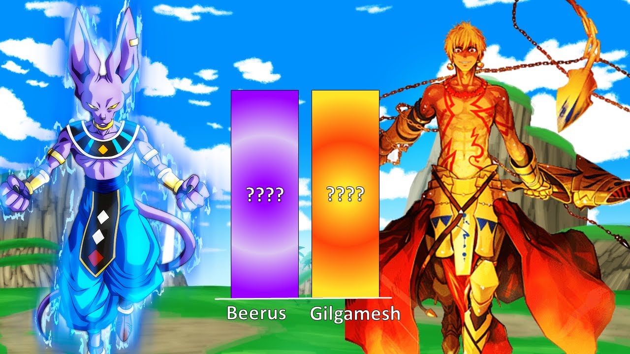 Beerus Vs Gilgamesh Power Level - YouTube