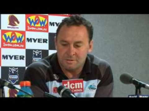 Ricky Stuart Cronulla Sharks Coach - YouTube