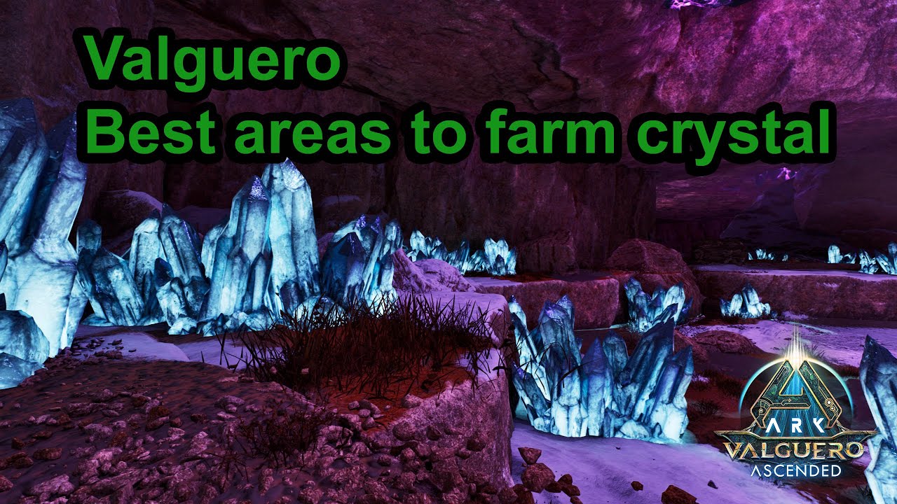 ASA | Valguero | The best areas to farm Crystal - YouTube