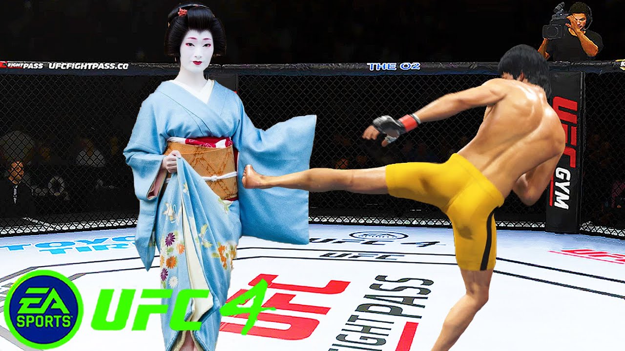 Ufc4 Bruce Lee Vs Japanese Geisha Ea Sports Ufc 4 Epic Fight Youtube