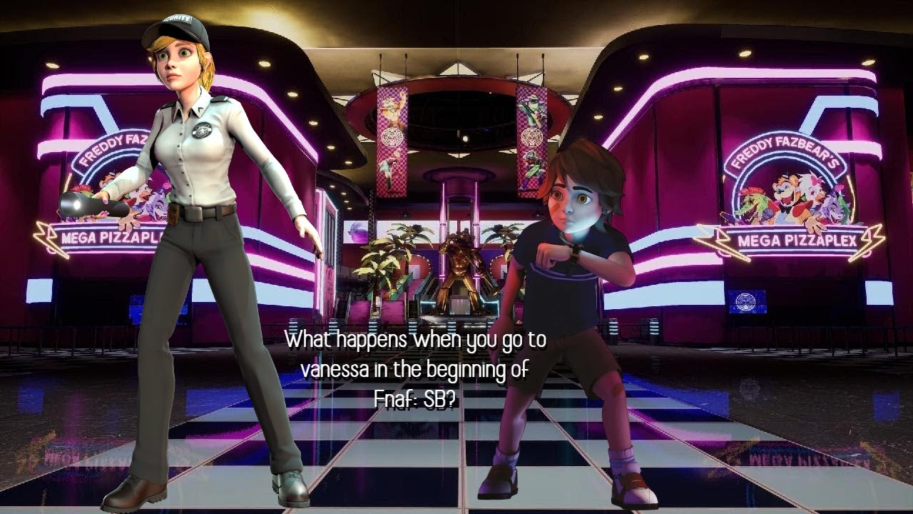 What happens when you go to vanessa in the beginning of Fnaf: SB? - YouTube